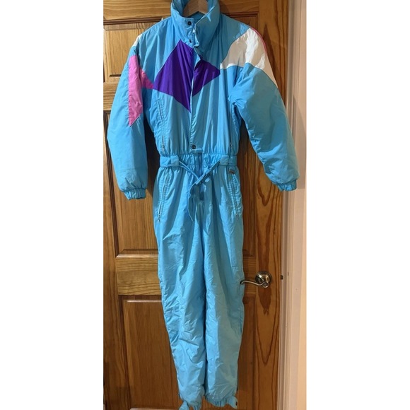 Jackets & Coats | 8s90s White Fir Ski Suit Womens One Piece Snowsuit ...